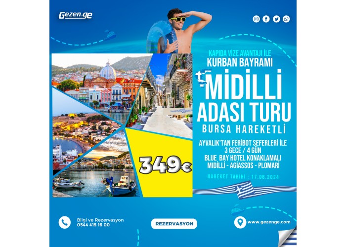 Kurban Bayramı Midilli Adası Turu